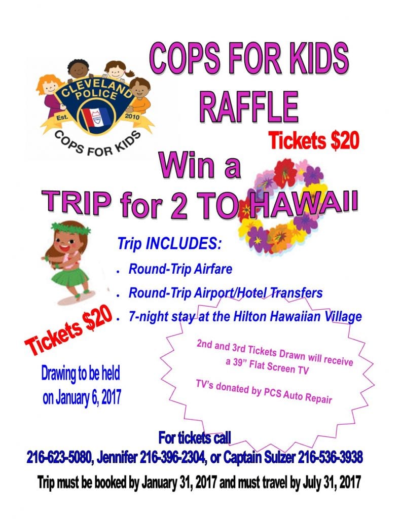 Cops For Kids Hawaii Trip Raffle - The Cleveland Police Foundation